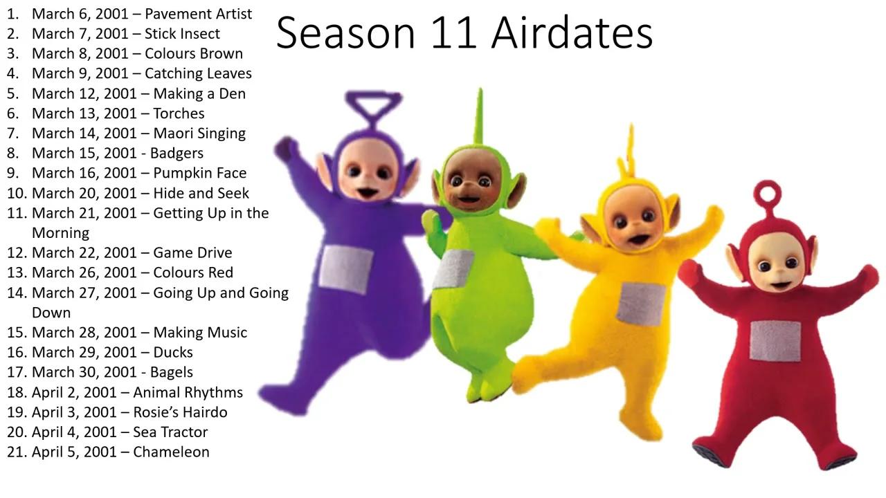All Australian Airdates for Teletubbies on ABC Kids!