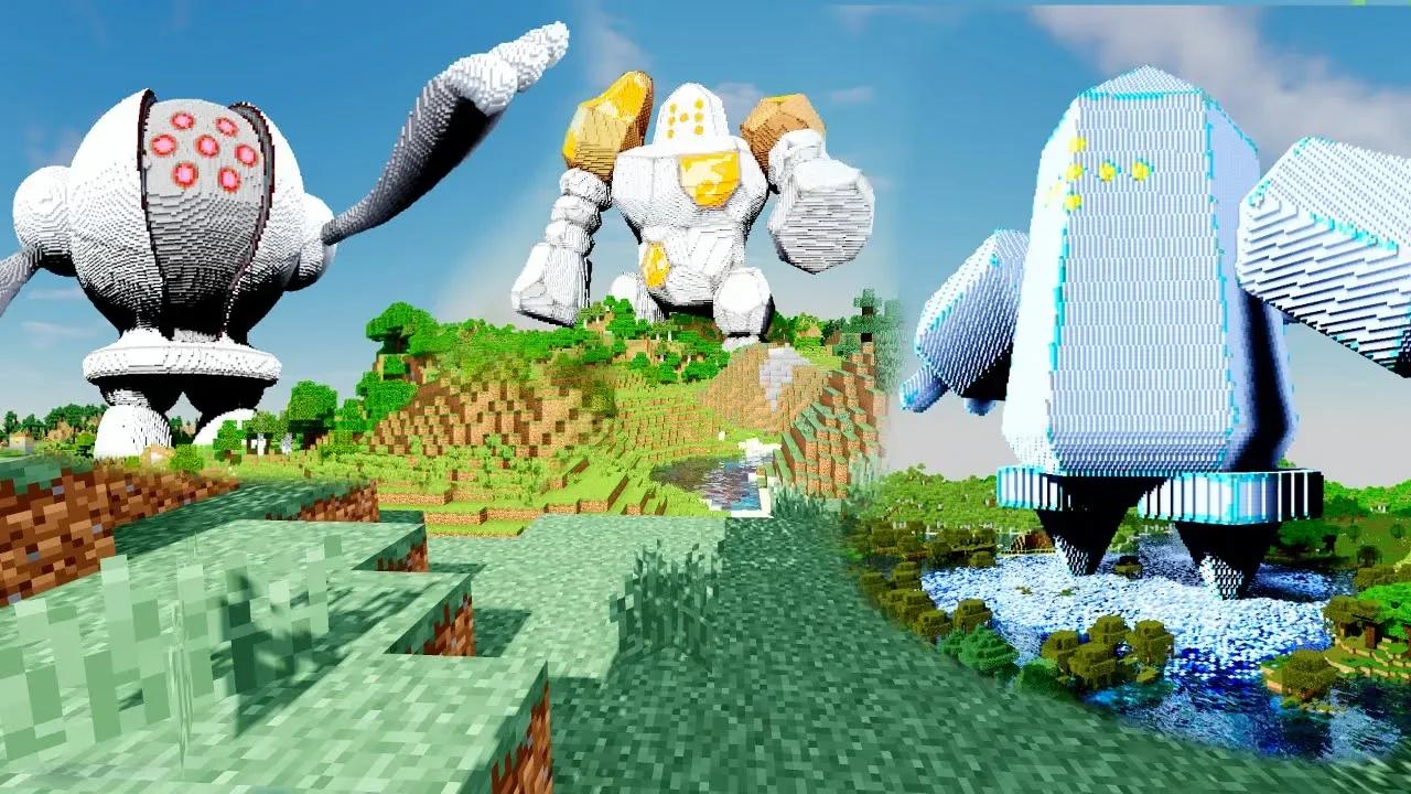 Minecraft Regirock, Regice and Registeel Build Schematics - Pokemon