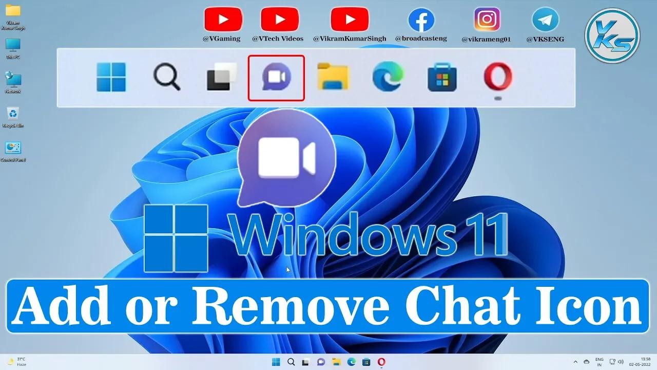 How To Add or Remove Chat Icon on Windows 11 Taskbar