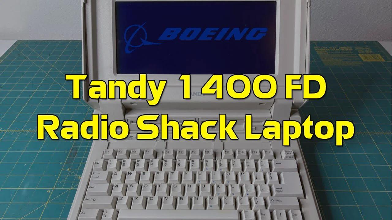 Boeing Aerospace Engineer Tandy 1400 FD Laptop Vintage Computer