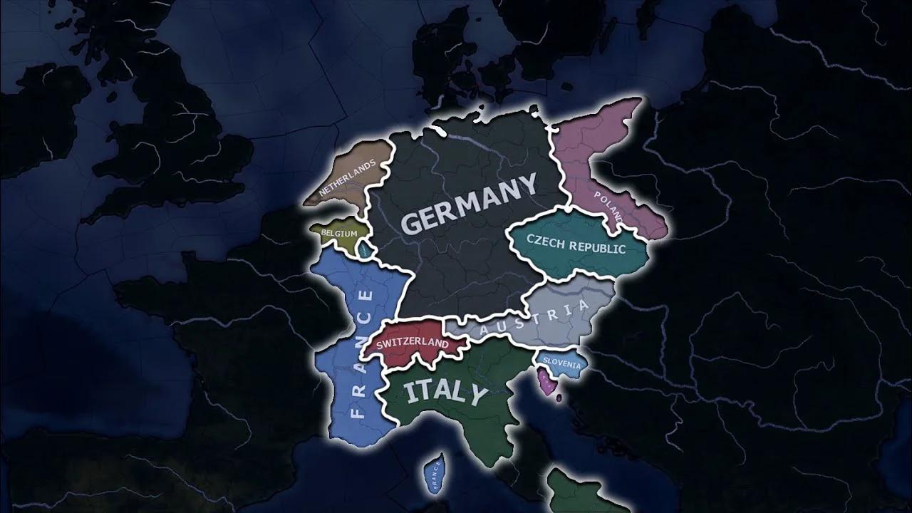 Holy Roman Empire (Modern Day) Battle Royale - Hoi4 Timelapse