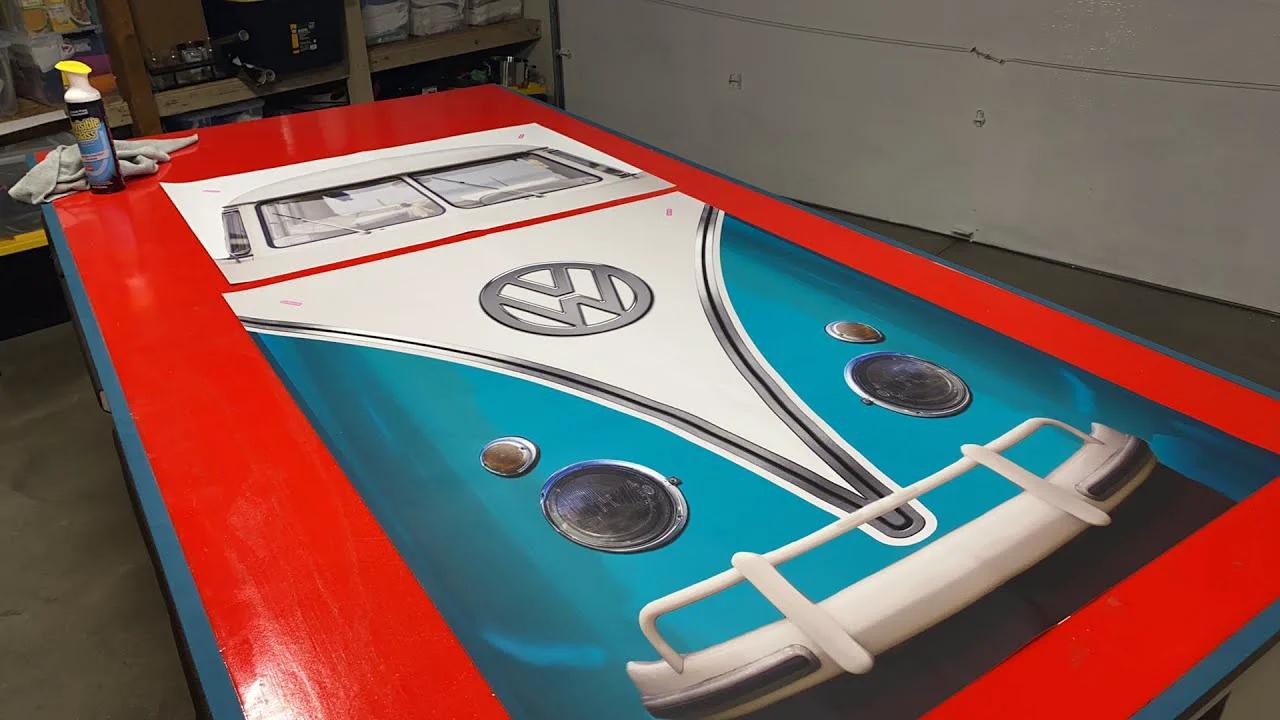 Vintage VW Bus Refrigerator Wrap 2022 Rm wraps