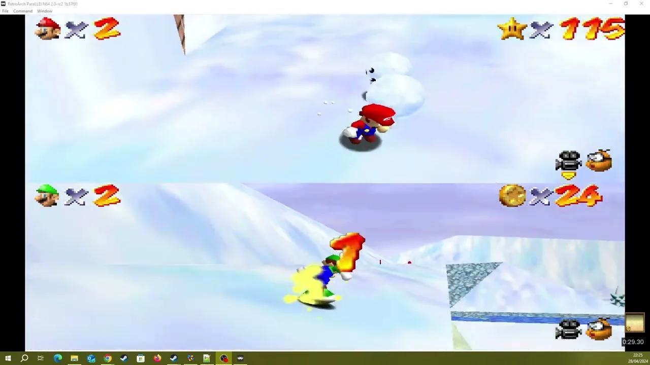 S. Mario 64 Multiplayer Splitscreen (1080p) [Remaining RA] - Coin-Rush ...