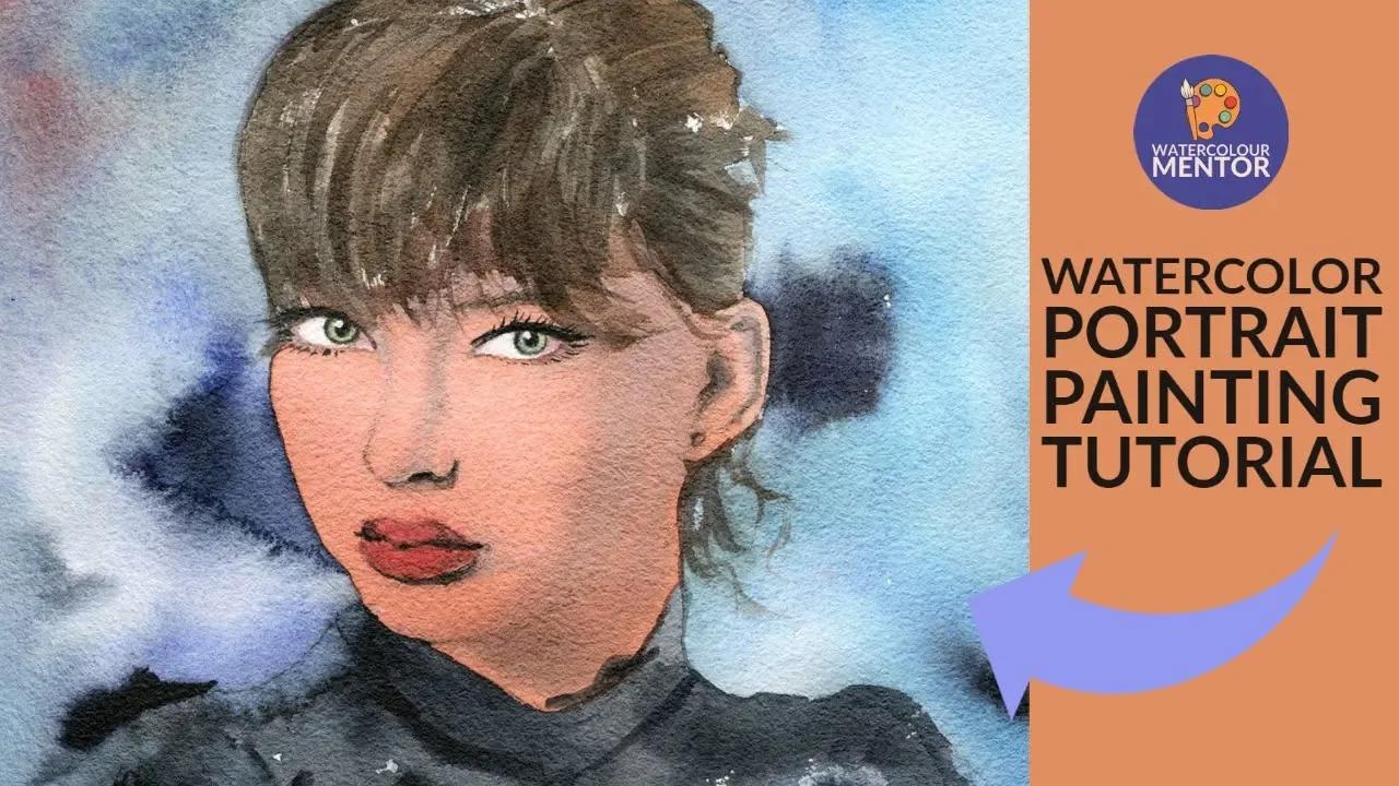 Watercolor Portrait Tutorial for Beginners: Female Portrait with ...