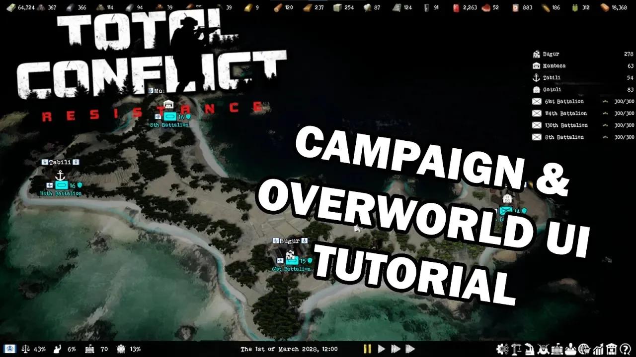 Main Menu Tutorial (some combat) | Total Conflict: Resistance ...