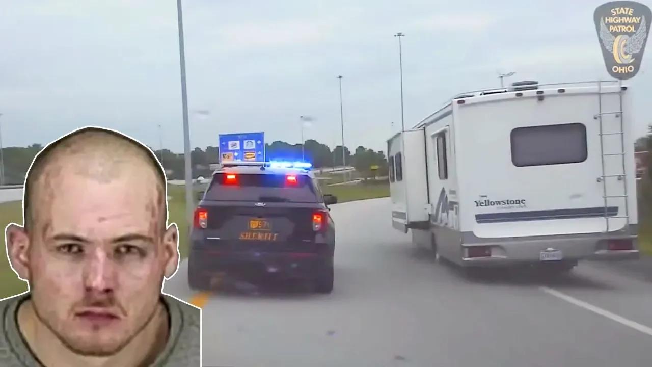Police Chase Stolen RV. Ohio Highway State Patrol. June 02-2021