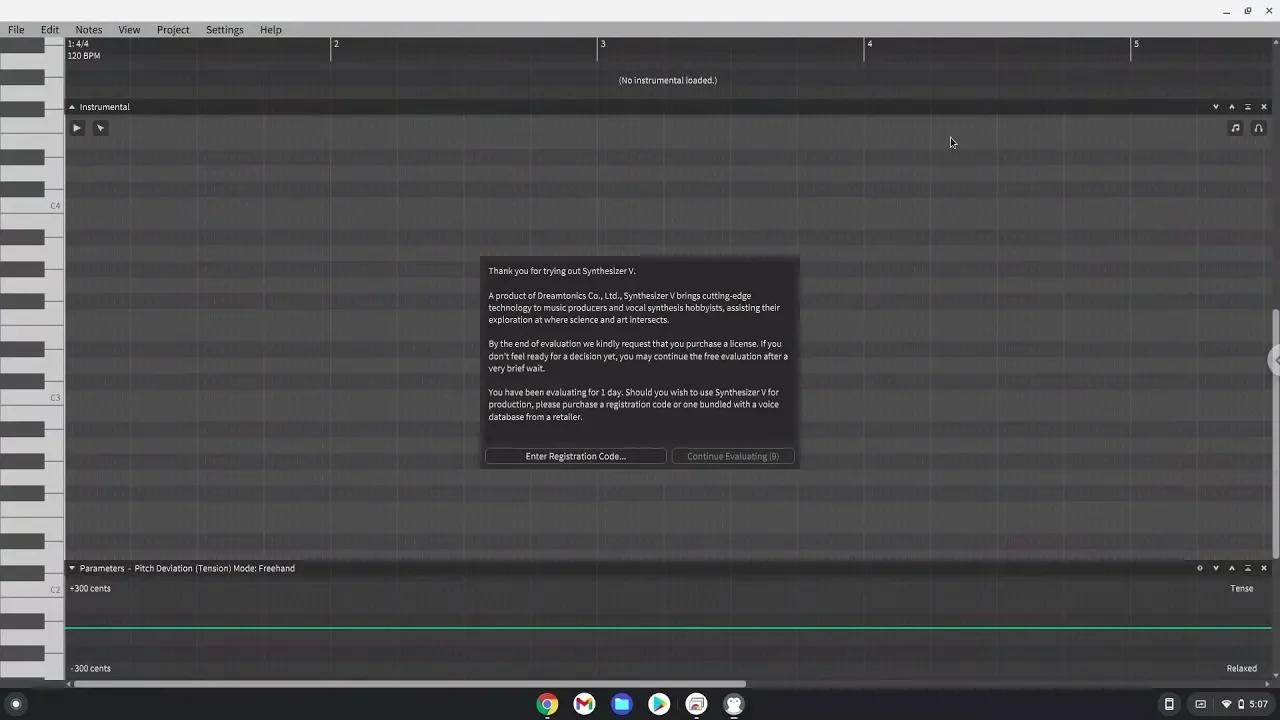 How to install Synthesizer V Editor on a Chromebook