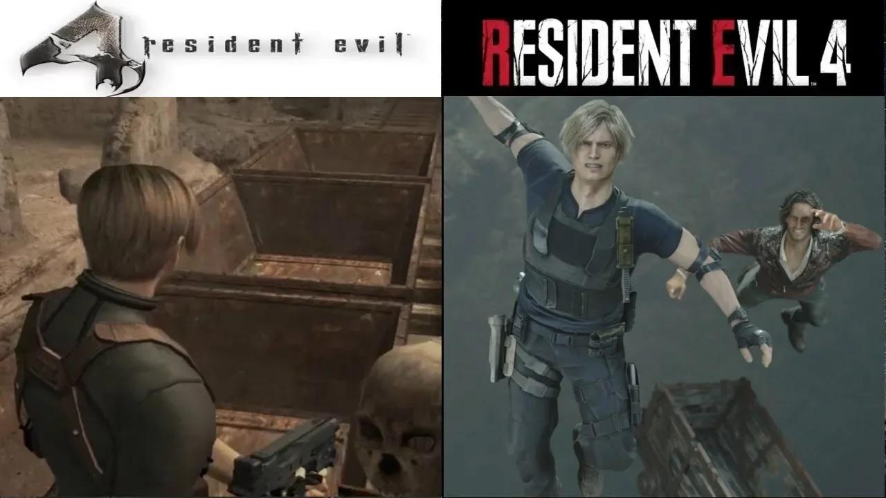 Resident Evil 4 Original VS. Remake Comparison - Thrill Ride/Mine Cart