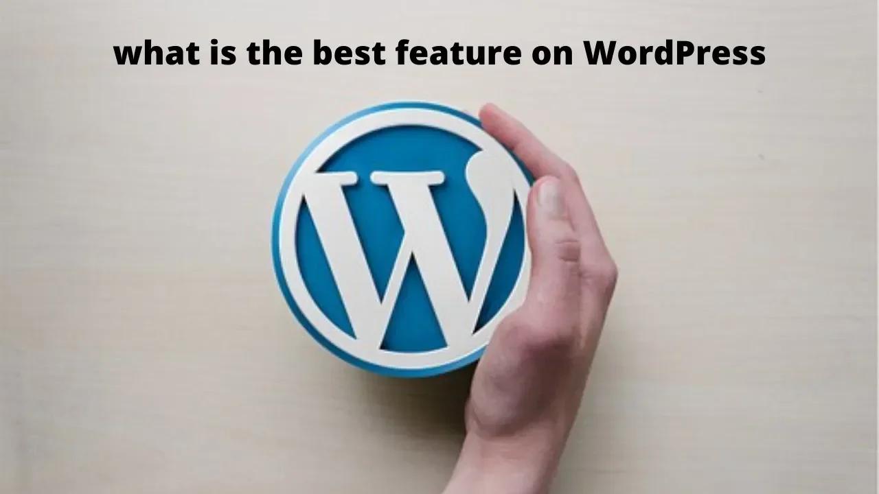 what is the best feature on WordPress