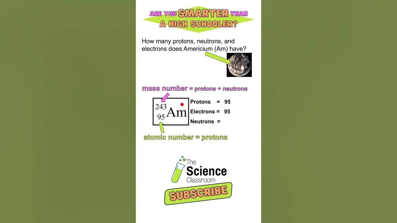 Are you SMARTER than a High Schooler?😉 How many protons neutrons and ... Are you SMARTER than a High Schooler?😉 How many protons neutrons and ...