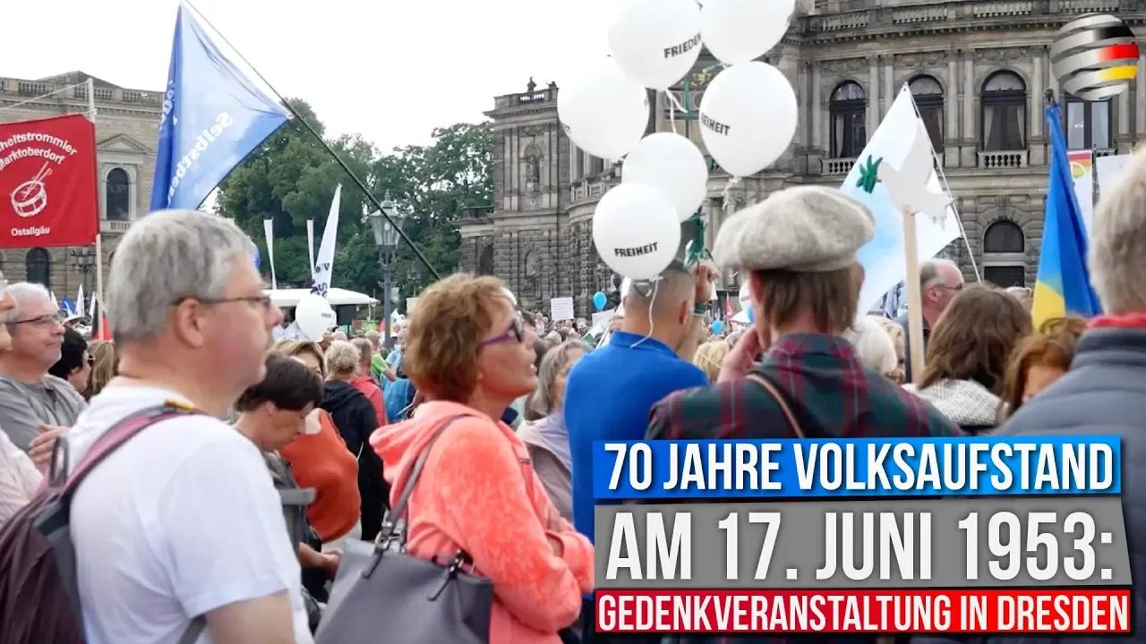 70 Jahre Volksaufstand am 17. Juni 1953: Gedenkveranstaltung in Dresden