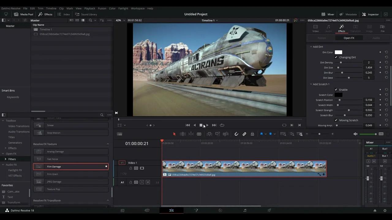 Tutorial Old Film Look Davinci Resolve