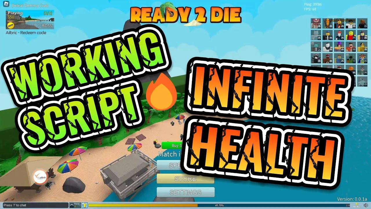 Roblox Ready 2 Die Working Script | Infinite Health