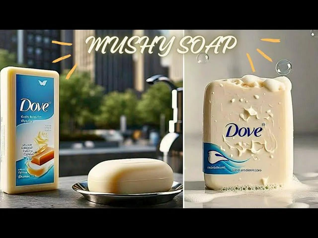 DOVE SOAP 🌺🌷 MUSHY SOAP | SOAKED SOAP | SUPER SATISFYING ASMR💙💖💝