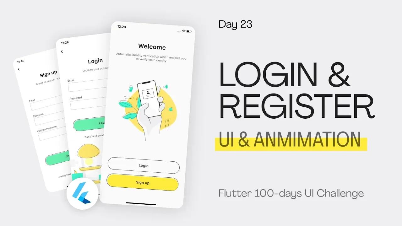 Flutter UI Tutorial | Login and Signup Page Design & Animation - day 23