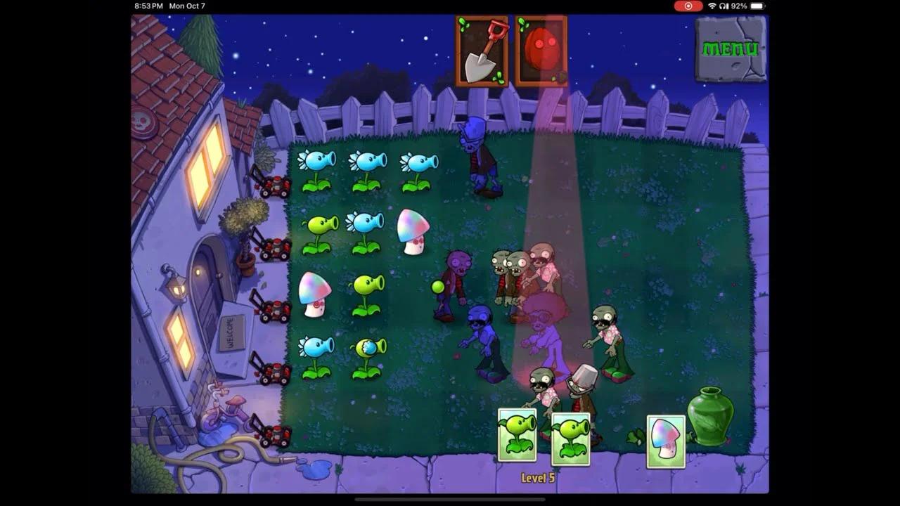 Plants vs Zombies Fog Level 5