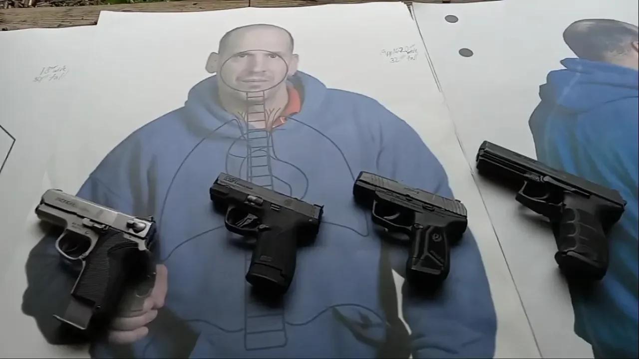 4 Pistols REALISTIC DICKEN DRILL 40 Yards BLADED Active Shooter Target ...