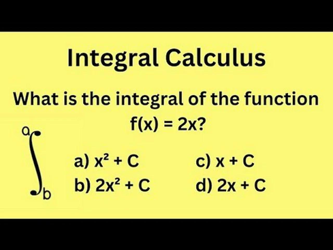 Maths Integral Calculus questions for grade 12