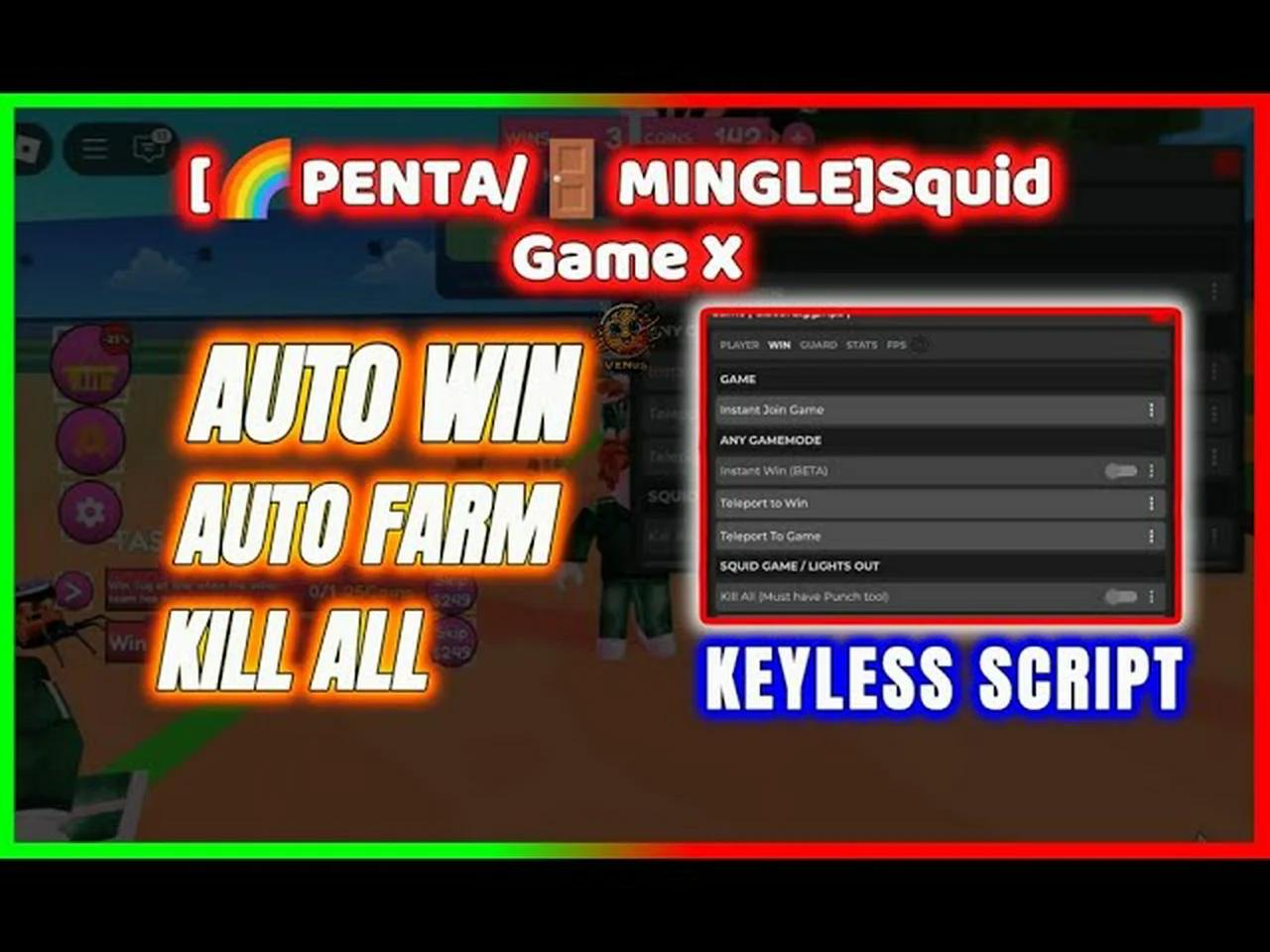 Mingle Squid Game X Script | Instant Win | Auto Farm, Auto Teleport ...