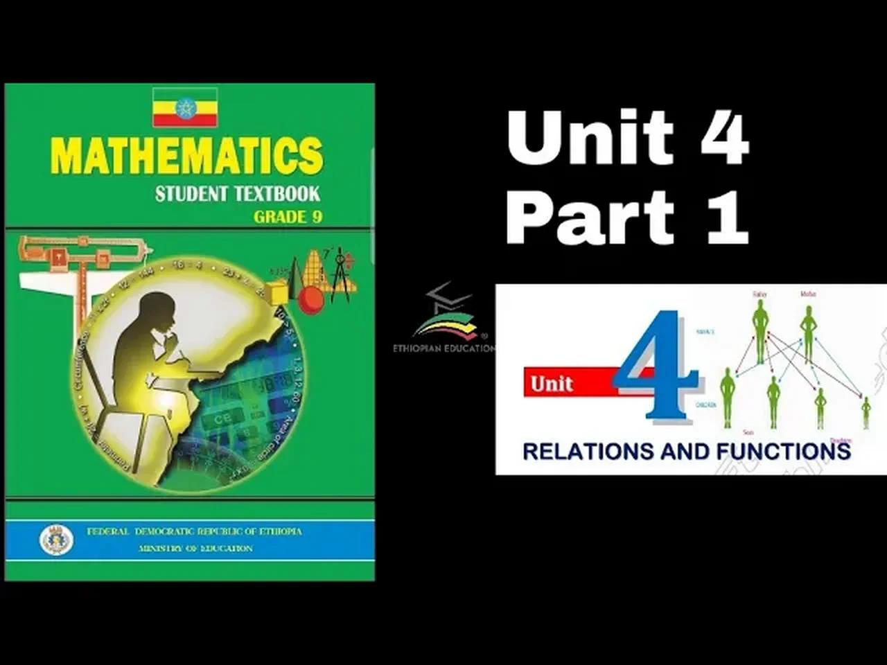 Ethiopian Grade 9 Maths Unit 4 p_1 Relations and Functions