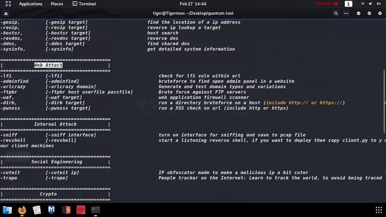 Quantum Tool Kali Linux A Multi Purpose Toolkit For Beginner Ethical Hacker