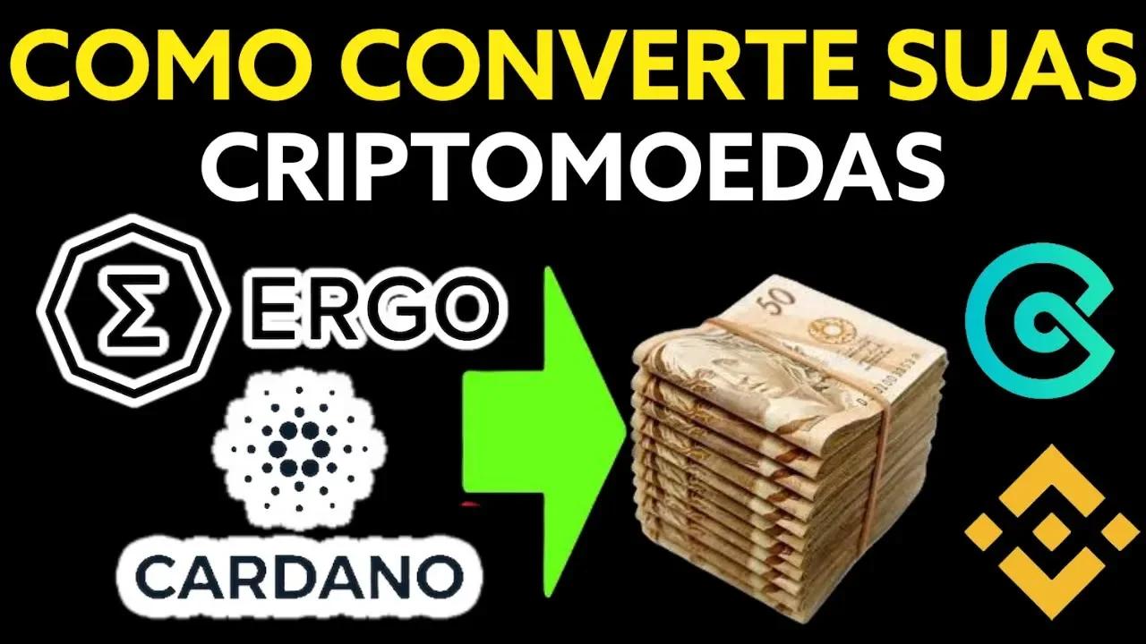 Como Converter Suas Criptomoedas ERGO ERG E ADA CARDANO Em REAIS e ...