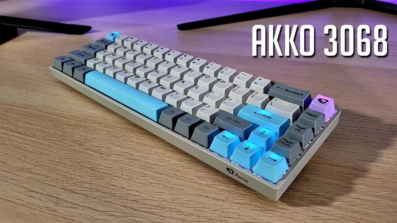 Unboxing Akko 3068 Silent Bluetooth 60% Keyboard - Gateron Pink ...