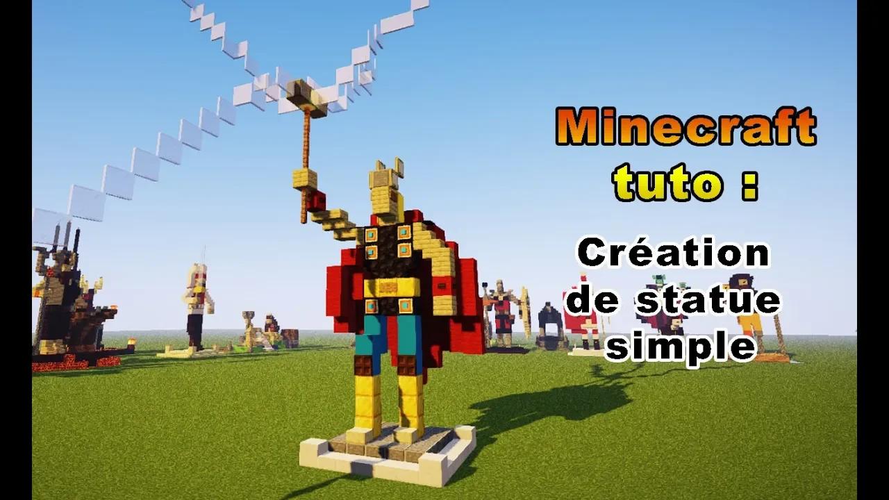 Minecraft Tuto - statue simple de Thor.