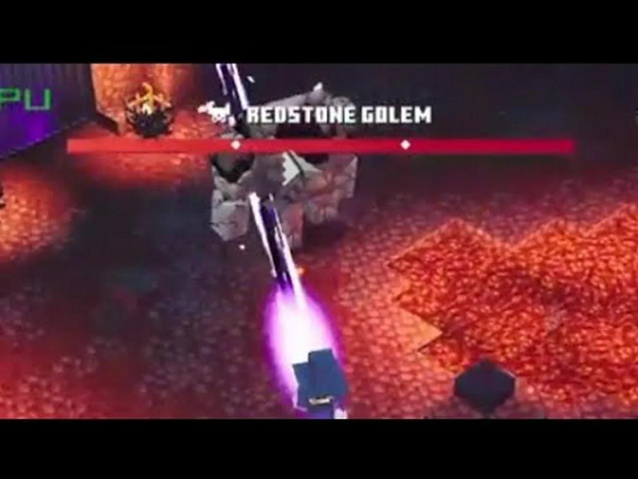 Minecraft Dungeons Redstone Golem Boss Fight