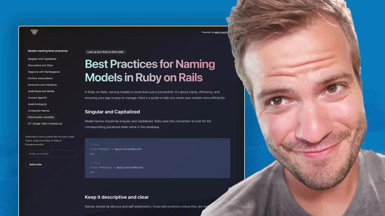 Best Practices For Naming Models In Ruby On Rails