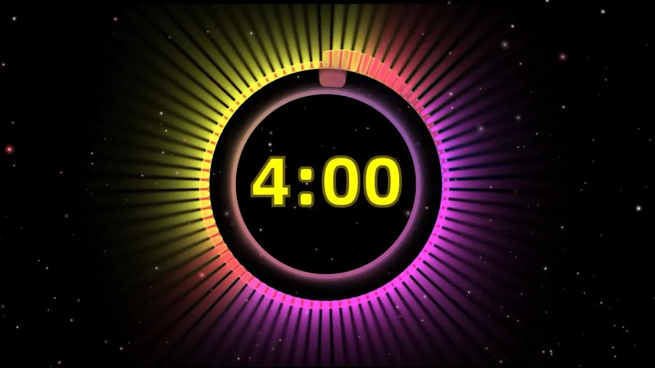 No Copyright Music Happy Beat With 4 Minute Timer Countdown.