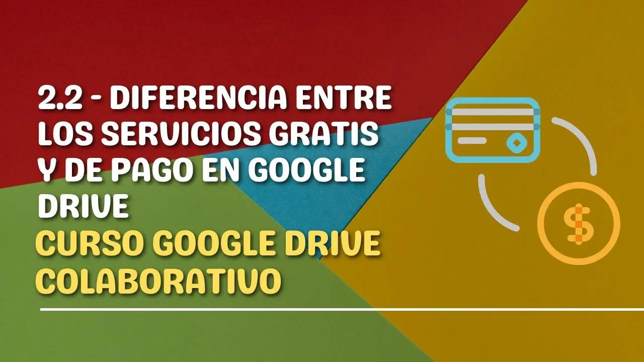 Diferencia entre los servicios gratis y de pago en Drive - Trabajo colaborativo con GOOGLE DRIVE