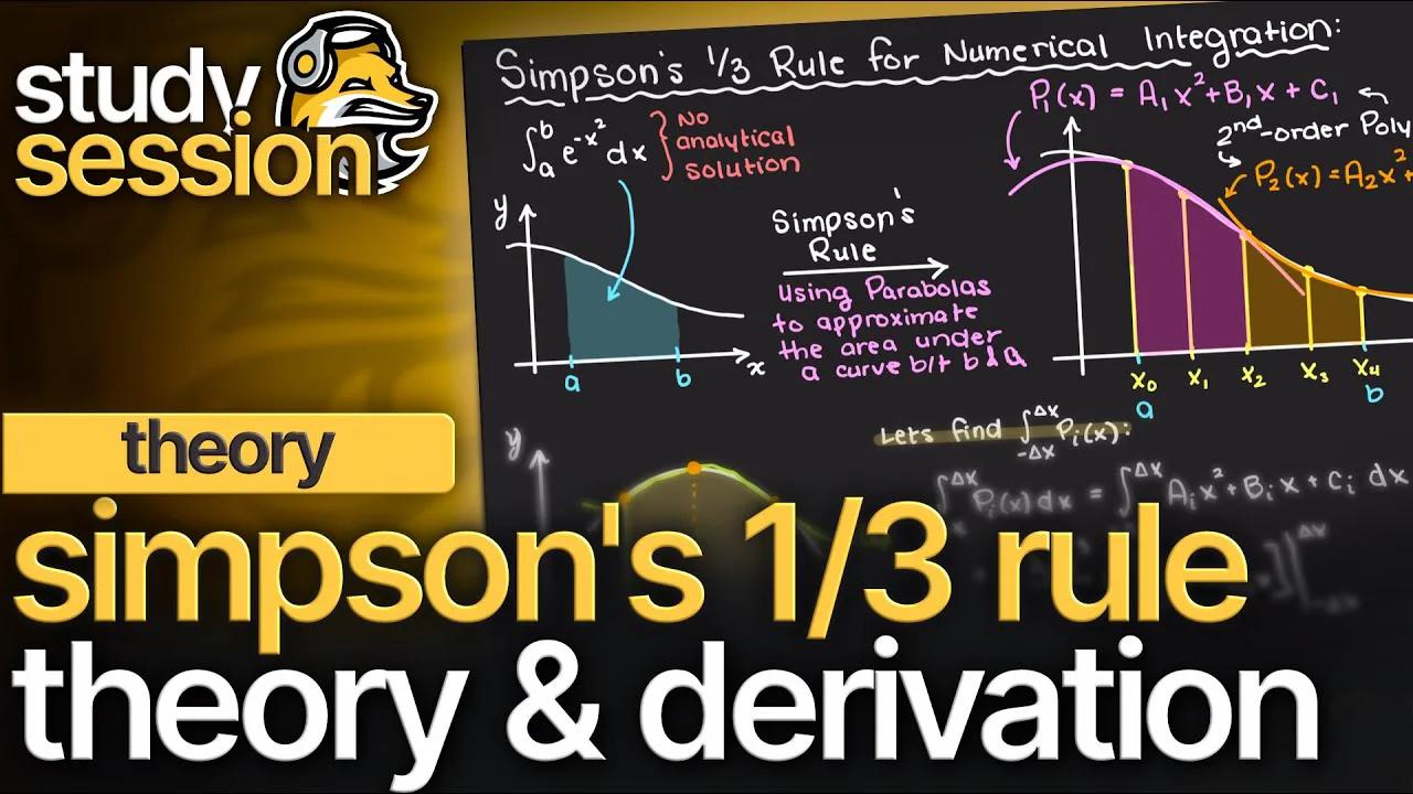 Simpson’s 1/3 Rule Theory & Derivation | Numerical Methods