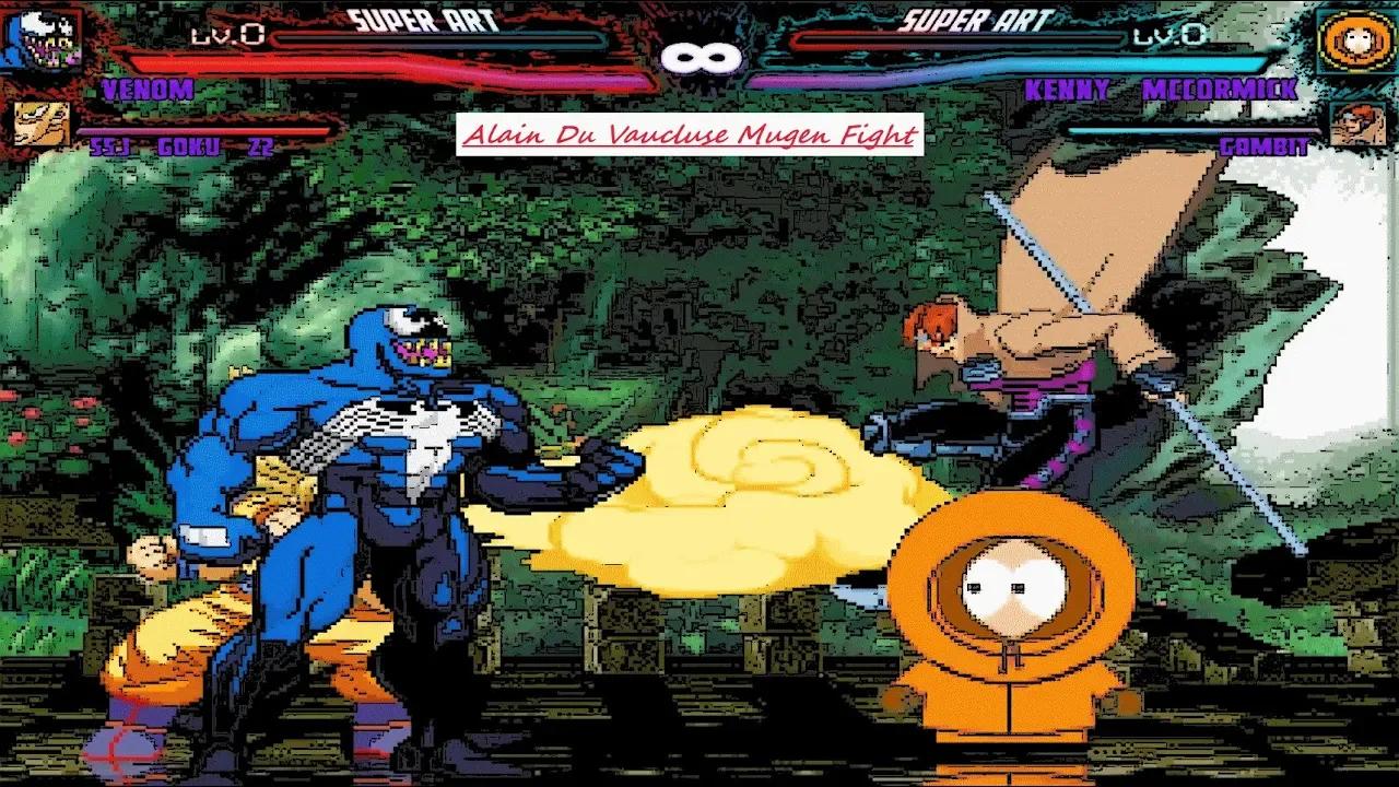 Mugen : Venom & Goku Vs Kenny McCormick & Gambit (Request)