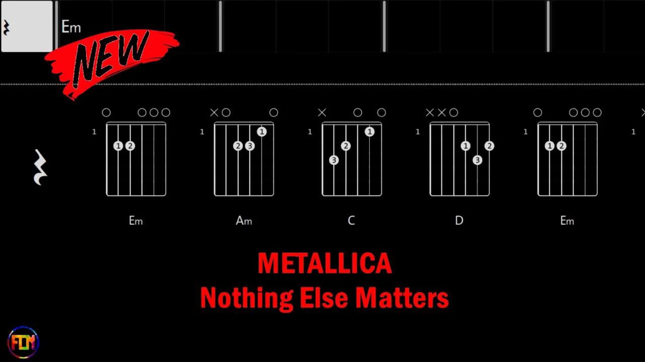 METALLICA Nothing Else Matters FCN GUITAR CHORDS & LYRICS