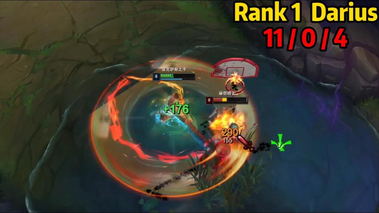 Rank 1 Darius: BEST DARIUS DOMINATING HIGH ELO WITH PERFECT KDA!
