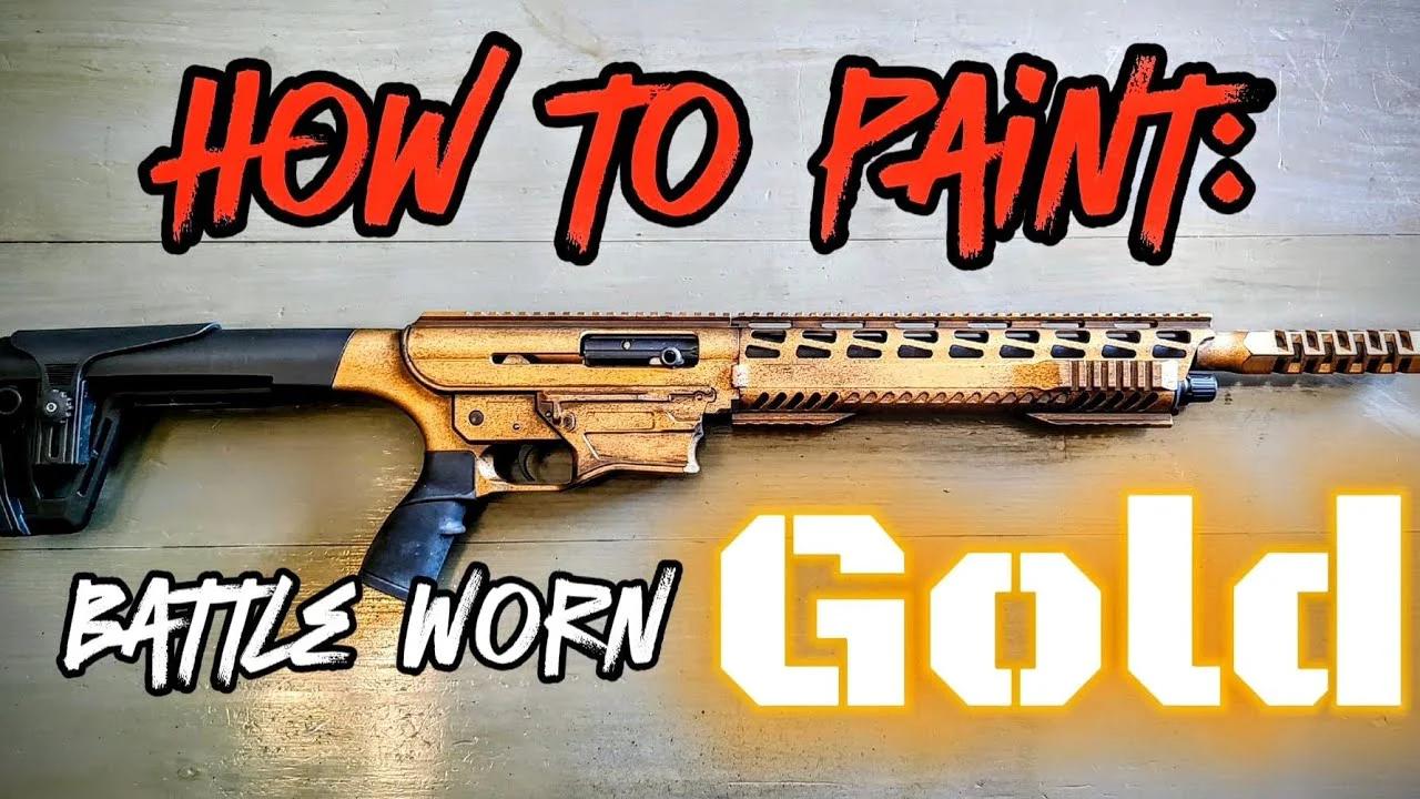 How to Paint battle Worn gold spray paint