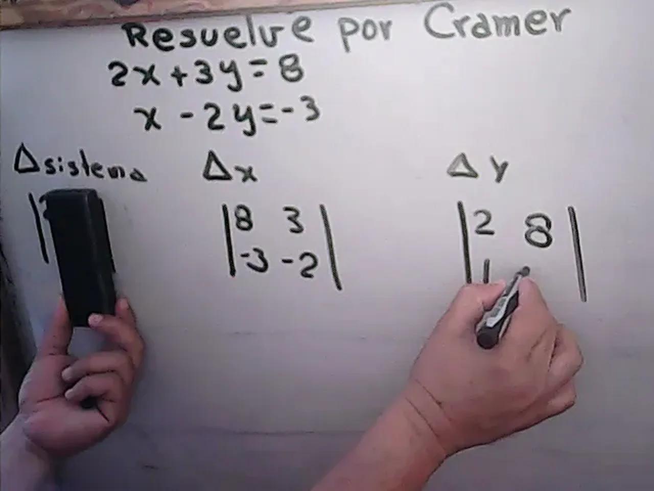 sistema de ecuaciones método de Cramer