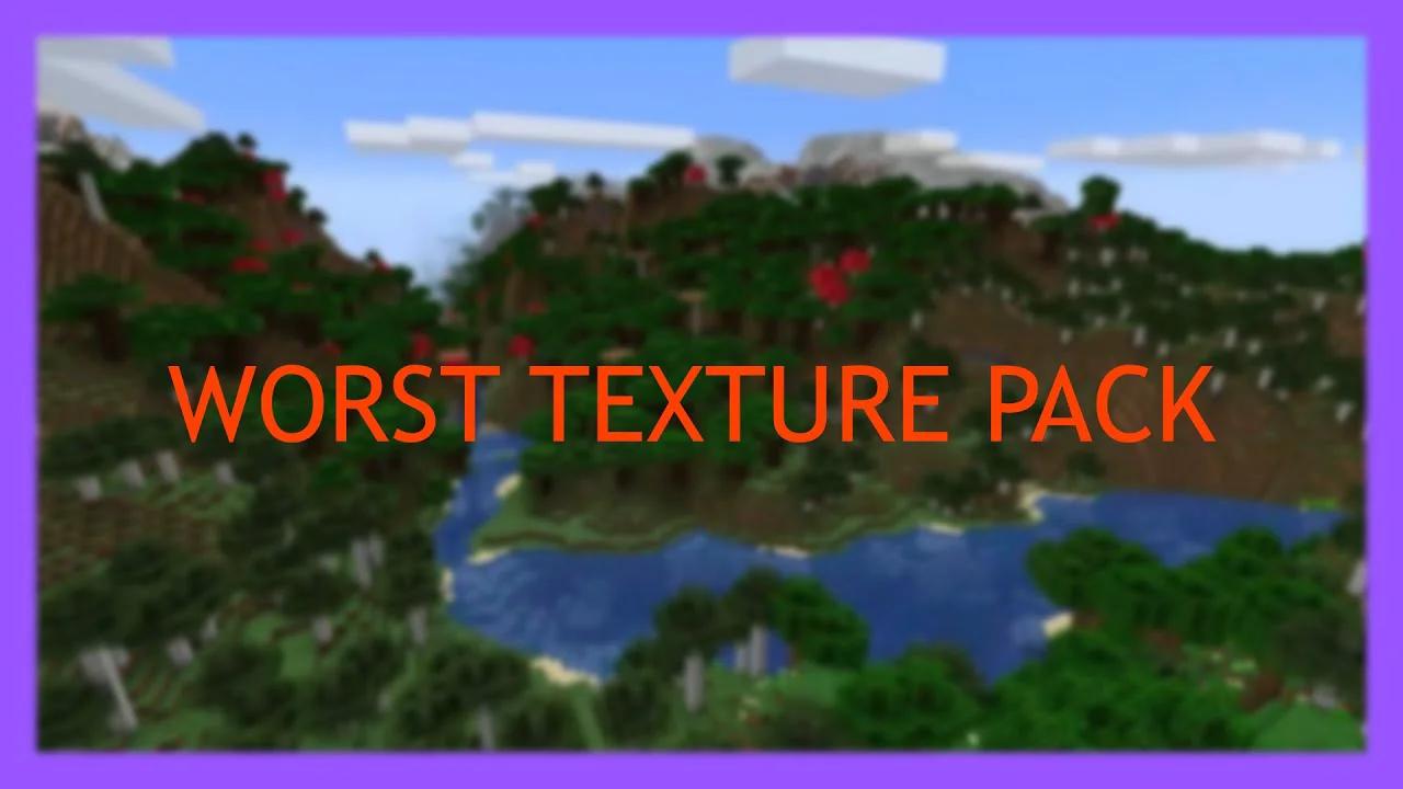 Minecraft with THE WORST texture pack!