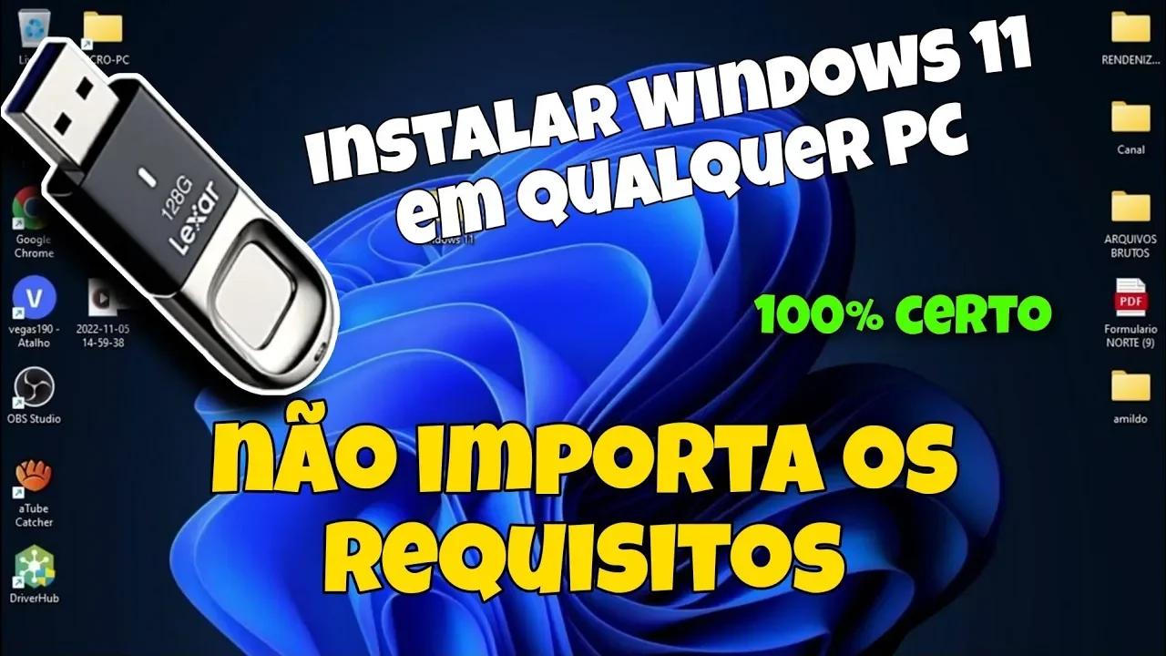 Como instalar o windows 11 em qualquer pc mesmo sem os requisitos