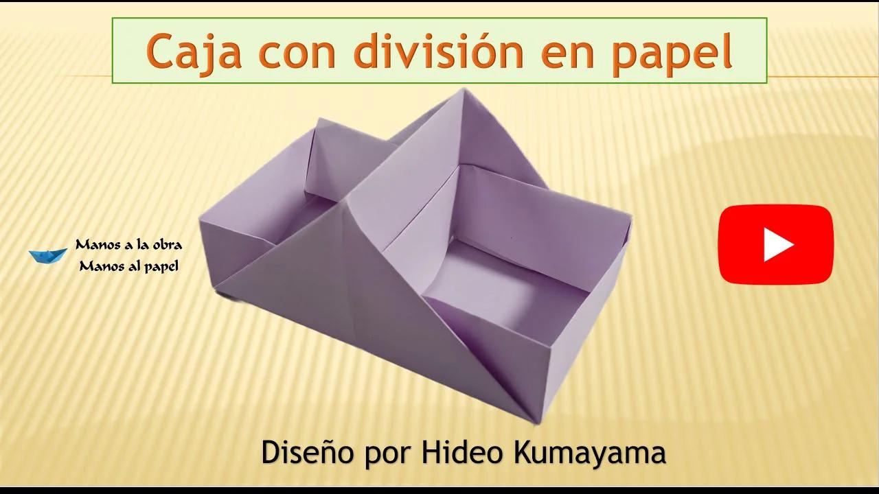 Como hacer una caja de papel con división