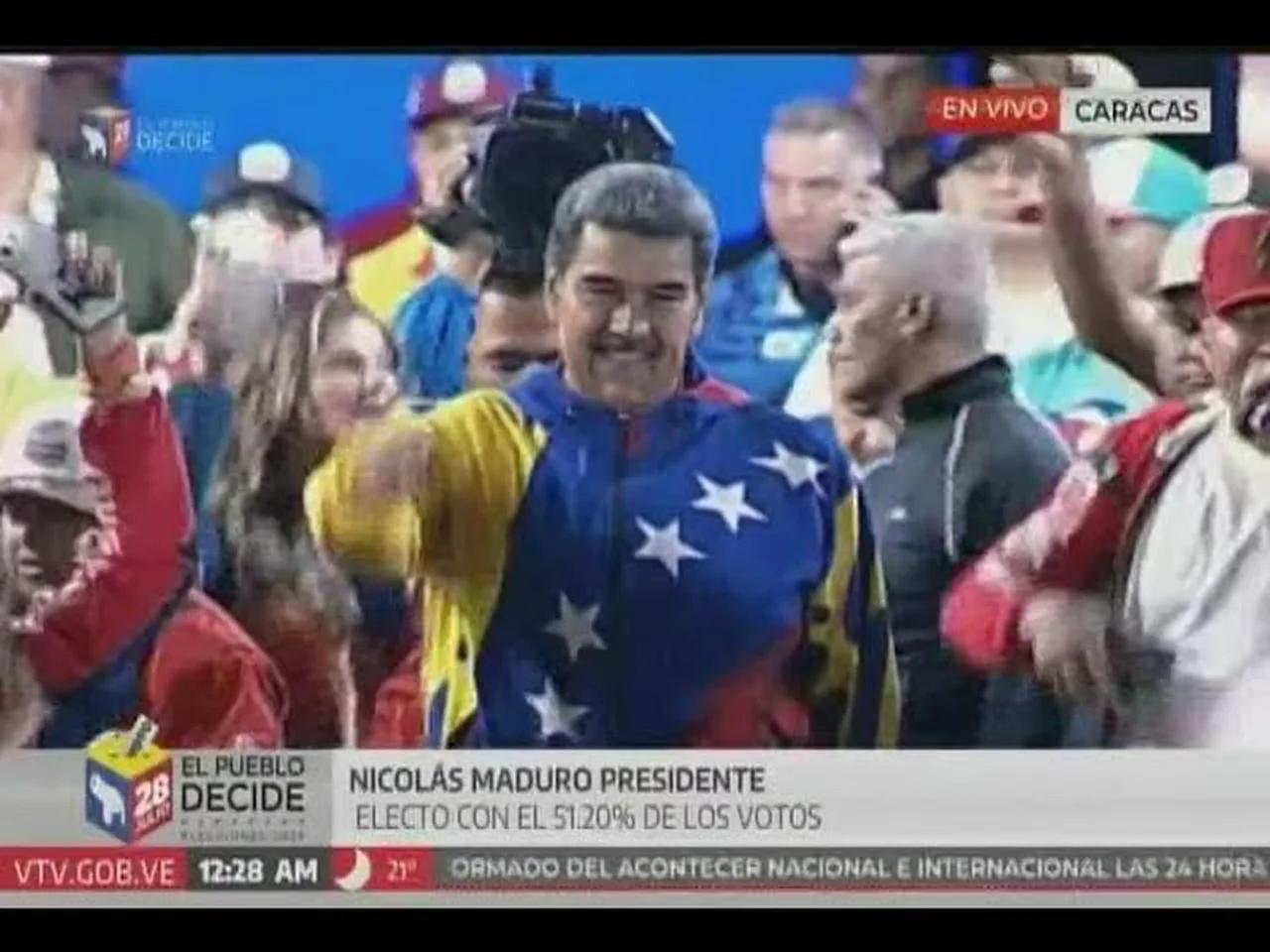 Nicolás Maduro, discurso y celebración tras la victoria este 28 de ...