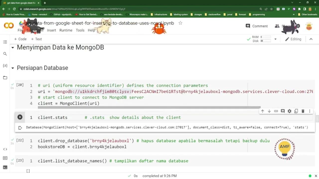 Belajar Query Nosql Database Pymongo Google Colab