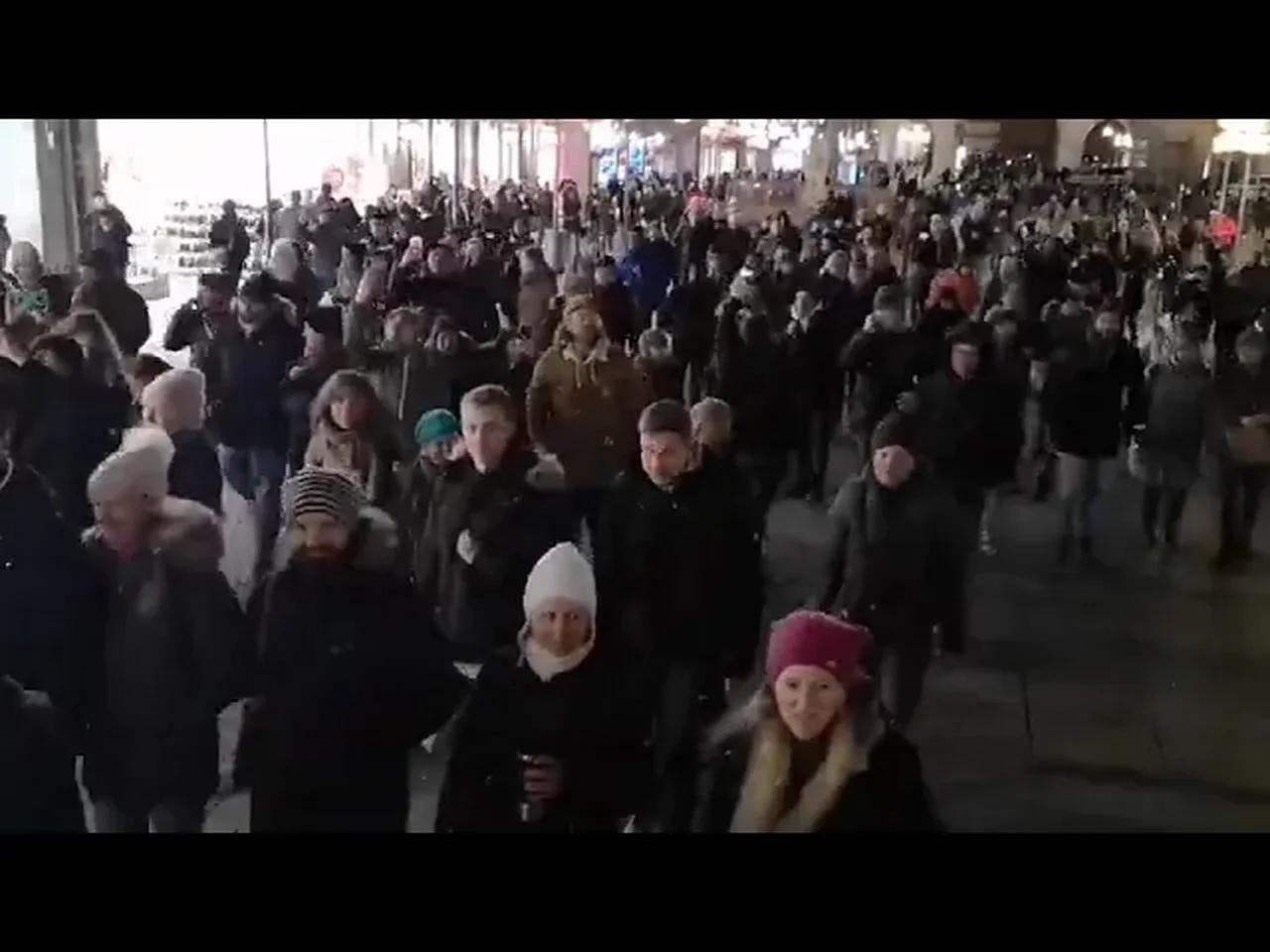 Thousands protesting for freedom tonight in Munich, Germany!