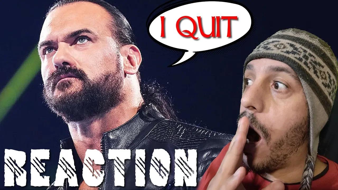 REAL REACTION! DREW MCINTYRE QUITS RAW! DREW MC-RETIRES Full RAW ...