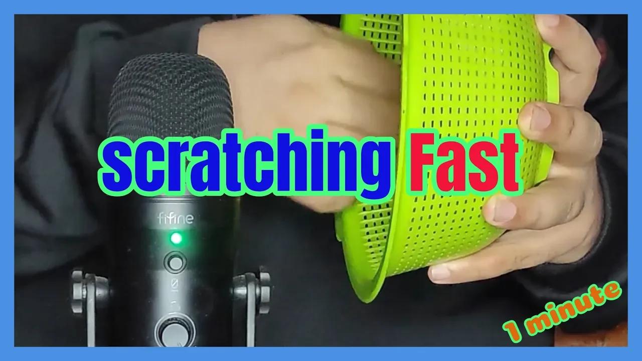 ASMR Scratching^^👜ASMR tapping and scratching👜&&& ⏰ASMR 1 minute fast ...
