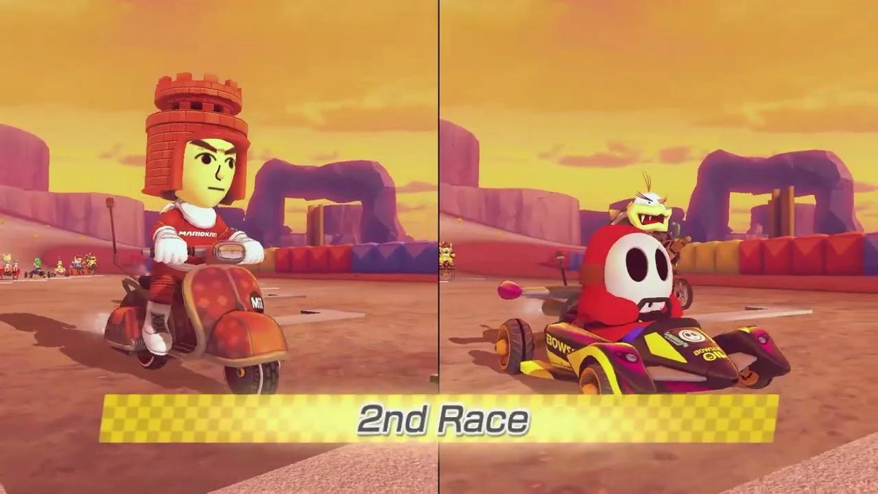 Mario Kart 8 Nintendo Switch Split Screen GAMEPLAY #1!!!