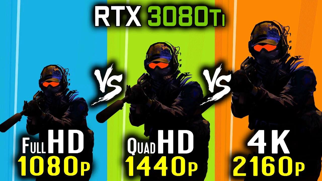 Counter-Strike 2 - RTX 3080 Ti - 1080p vs 1440p vs 2160p 4K Benchmark