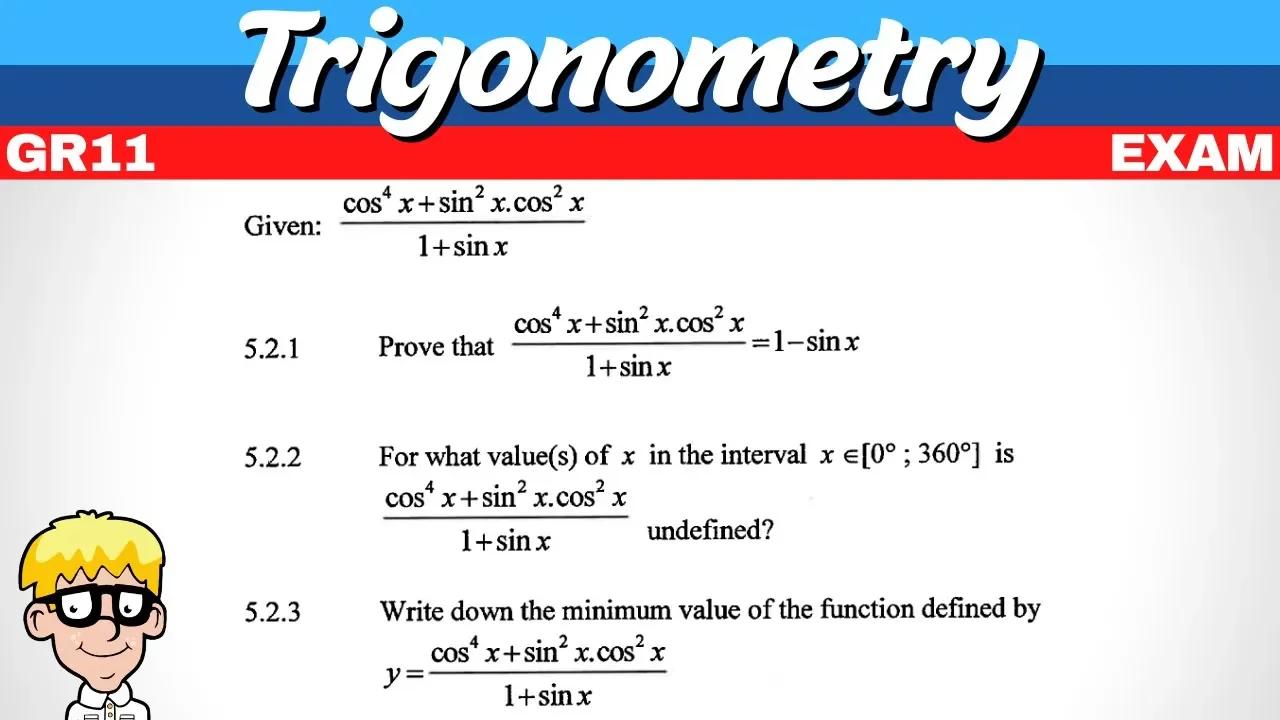 Trigonometry Grade 11 Exam Questions