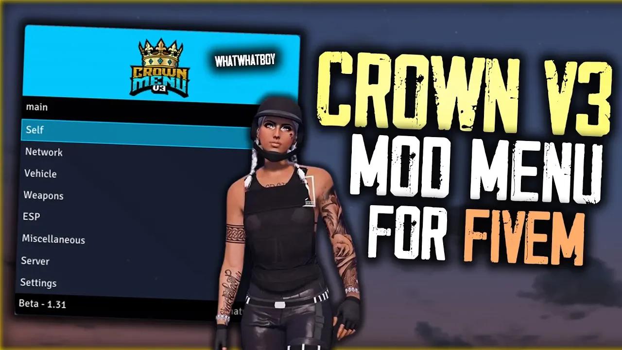Crown V3 Mod Menu For FiveM - TROLLING/MONEY/AIMBOT/ESP/MORE + Best Undetected Mod Menu on FiveM